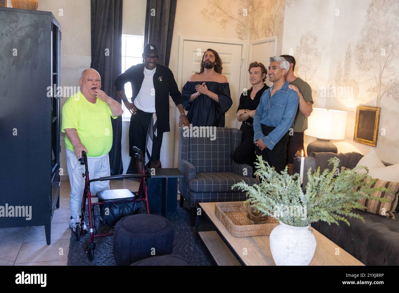 QUEER EYE, from left: Clyde Gaskins, Karamo Brown, Jonathan Van Ness ...