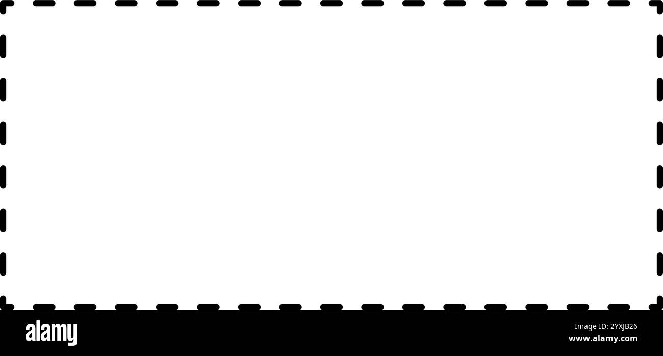 Rectangular shape with dashed cut here line for coupon, discount, sale ...