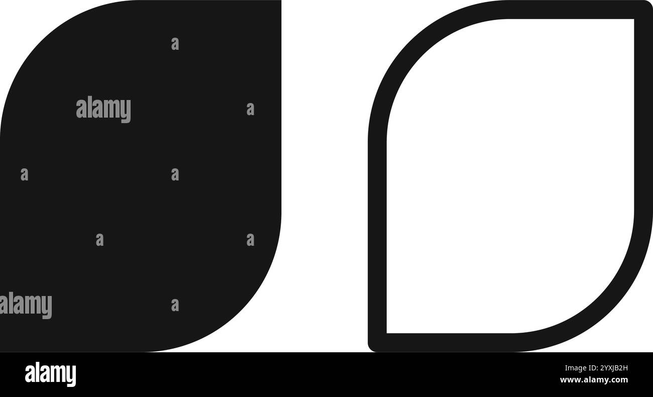 Leaf or petal shape and frame. Modern template in art deco style ...