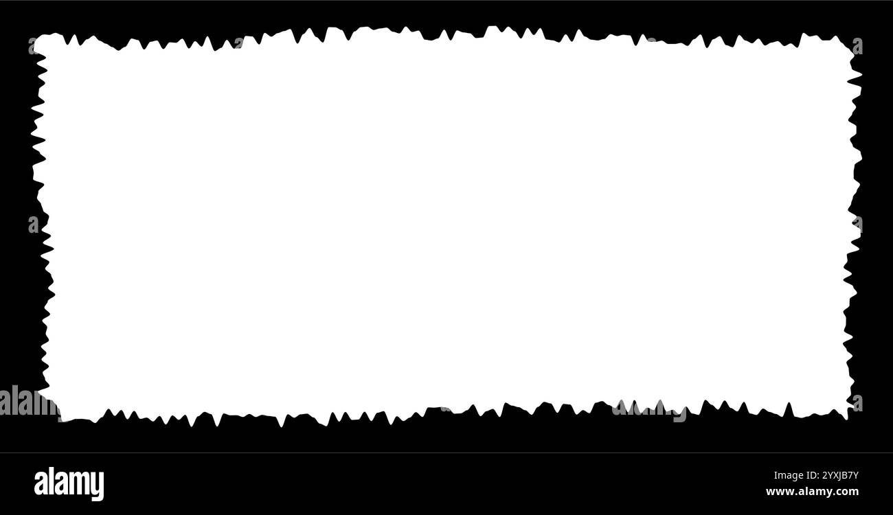 Rectangular frame for collage, photo or picture with ripped inner ...