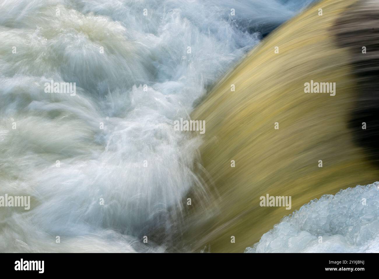 Fast flowing waterfalls and pure water in a northern Ontario wilderness ...