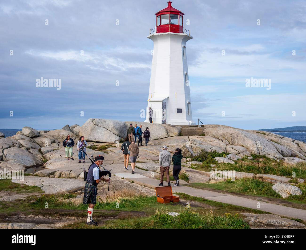 Peggys Point Lighthouse also known as Peggys Cove Lighthouse at the ...