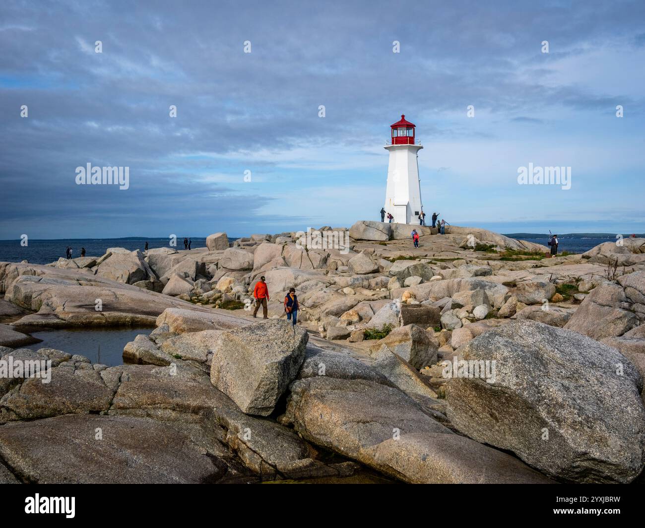 Peggys Point Lighthouse also known as Peggys Cove Lighthouse at the ...