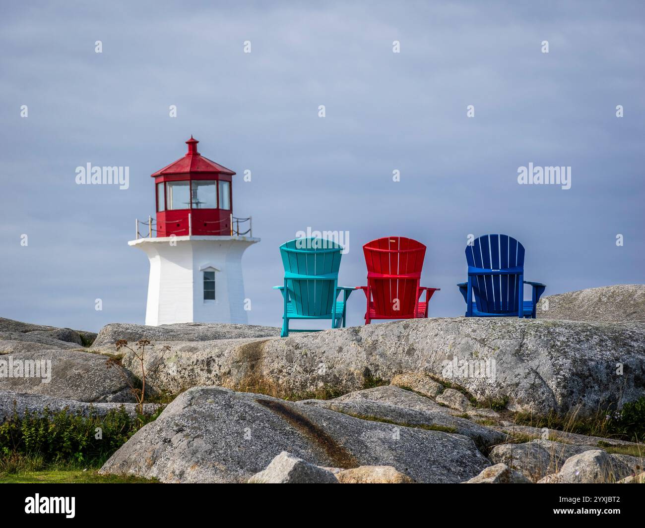Peggys Point Lighthouse also known as Peggys Cove Lighthouse at the ...