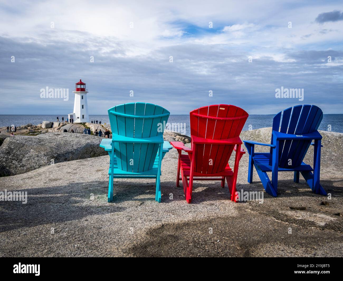 Peggys Point Lighthouse also known as Peggys Cove Lighthouse at the ...