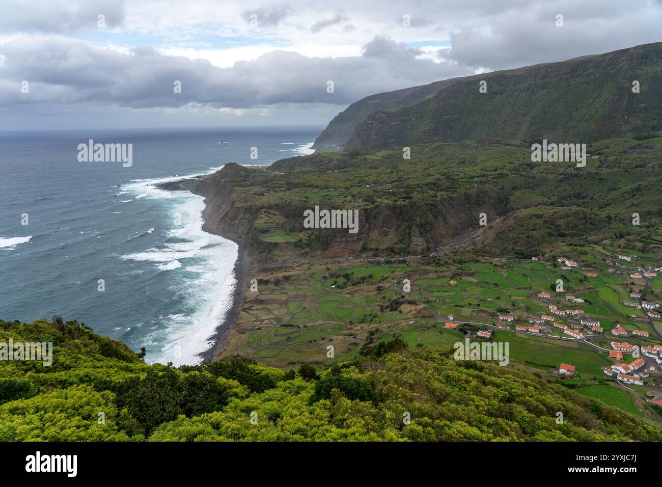 View of sea and land on the island of flowers of the archipelago of the ...