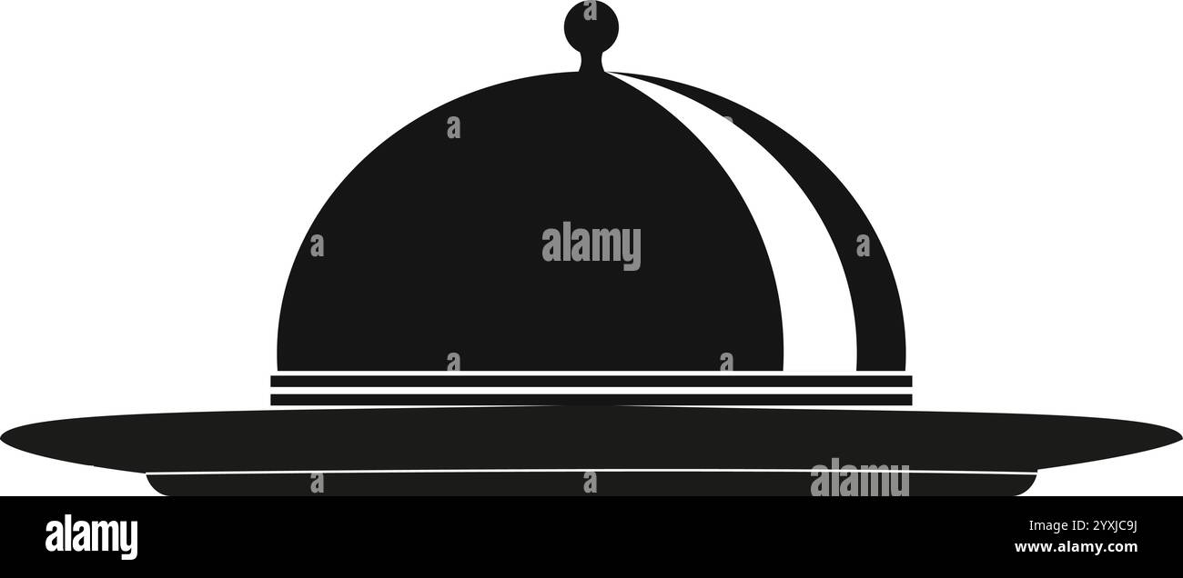 Restaurant cloche icon, Food Restaurant, Hot food cloche, holding tray ...