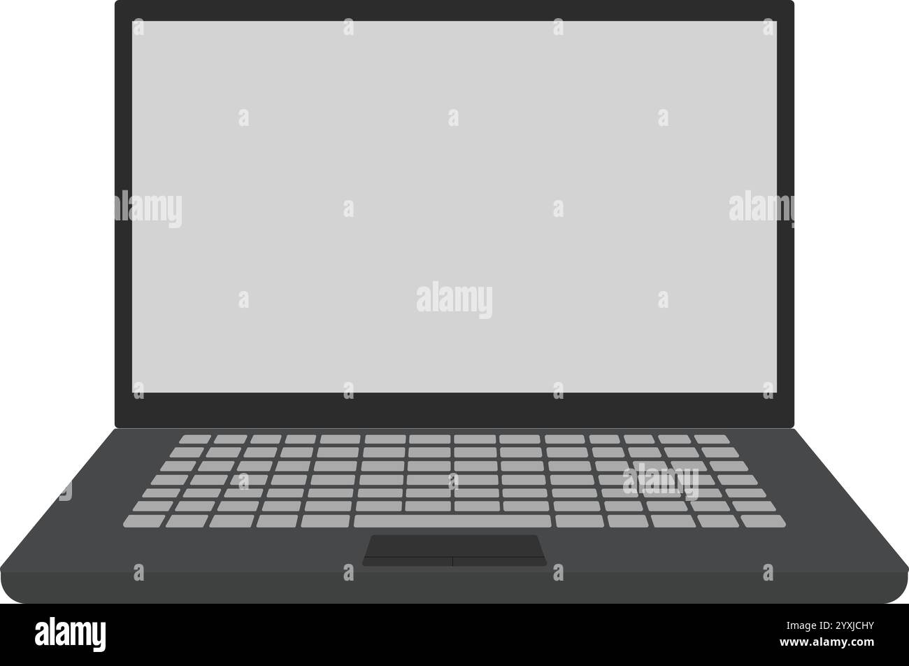 Black Laptop Mockup, Realistic laptop, blank screen laptop, Black color ...