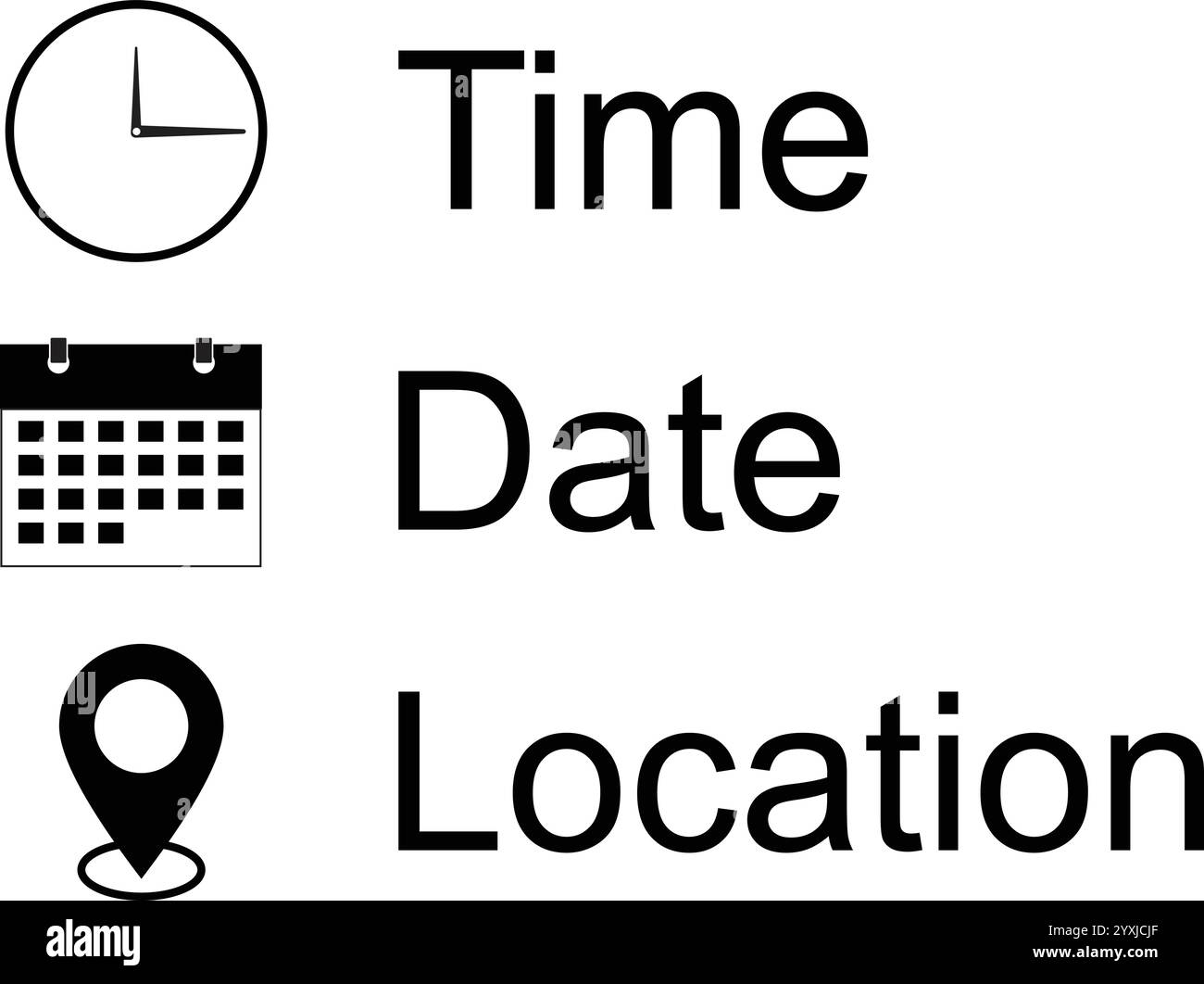 Venue Details Format, Venue Template, Address Details template, Date time and location icon ...