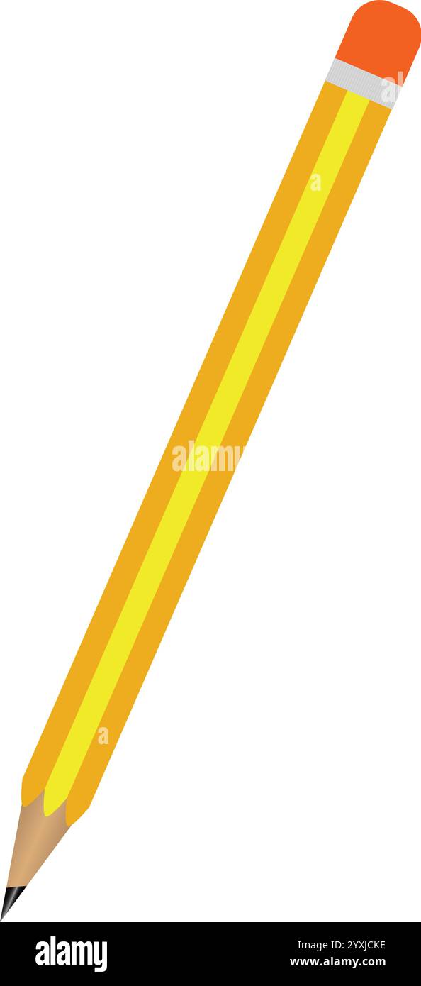 Yellow Pencil icon, Yellow wooden pencil, drawing maker, writing object ...