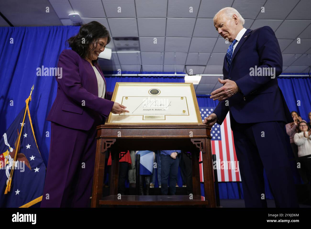 Acting United States Secretary of Labor Julie Su inducts US President ...