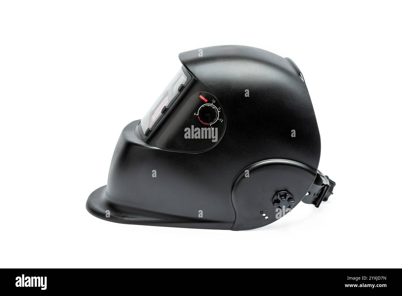 Welding helmet for eye and face protection when welding isolated on ...