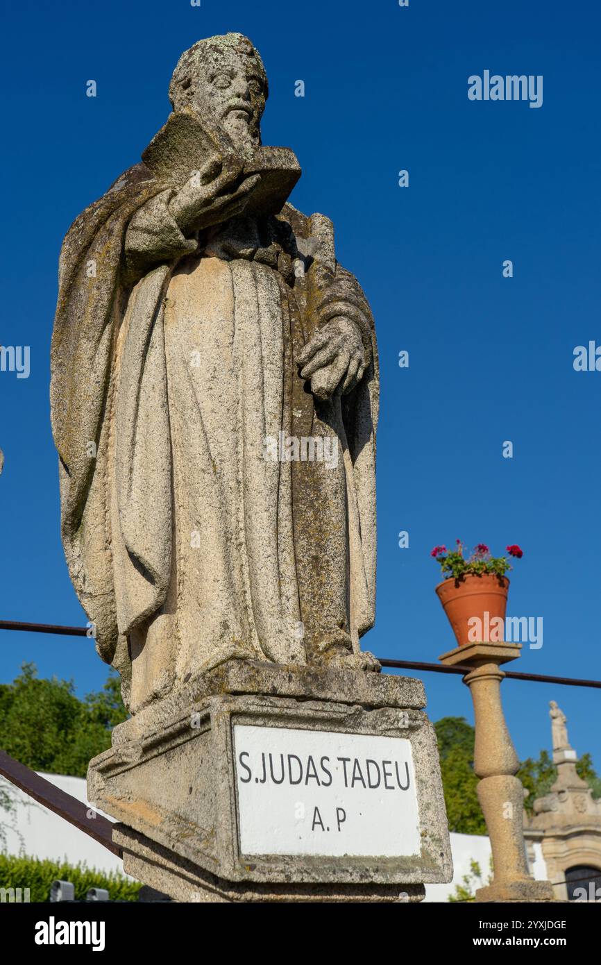 Stone statue depicting the S.Judas Tadeu belonging to the episcopal ...