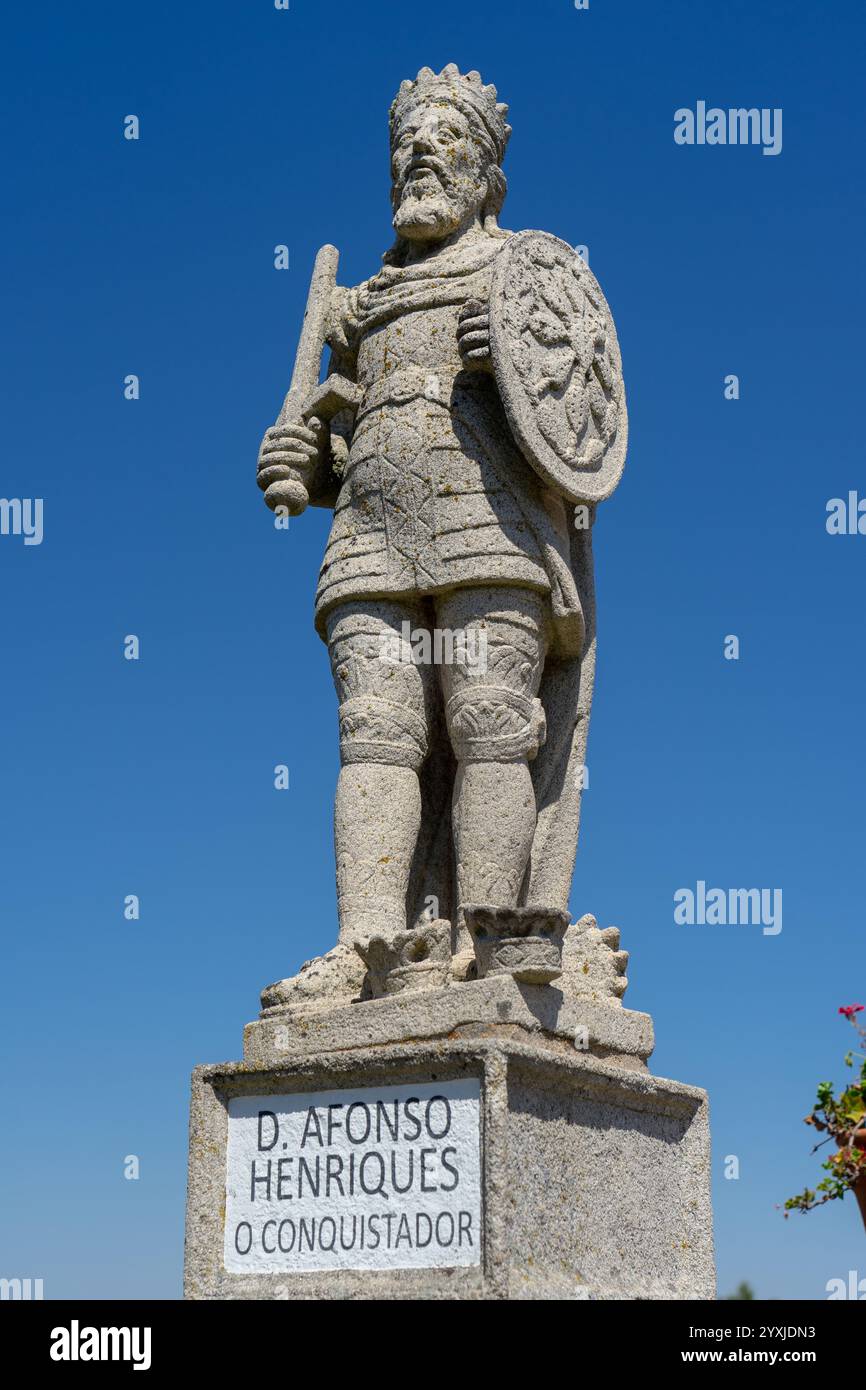 Stone statue depicting D. Afonso Henriques belonging to the episcopal ...