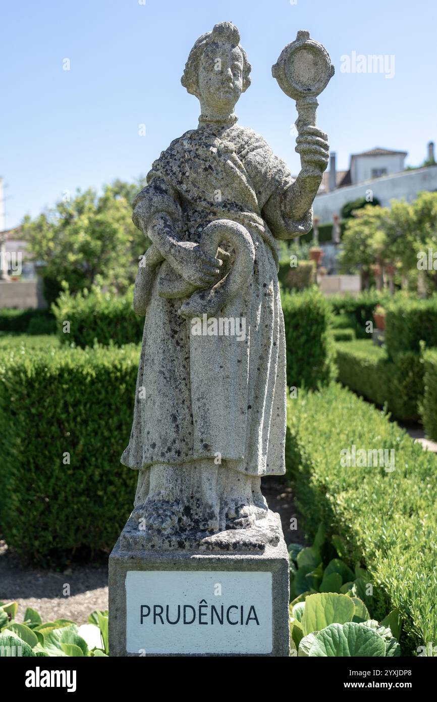 Stone statue representing the prudence belonging to the episcopal ...
