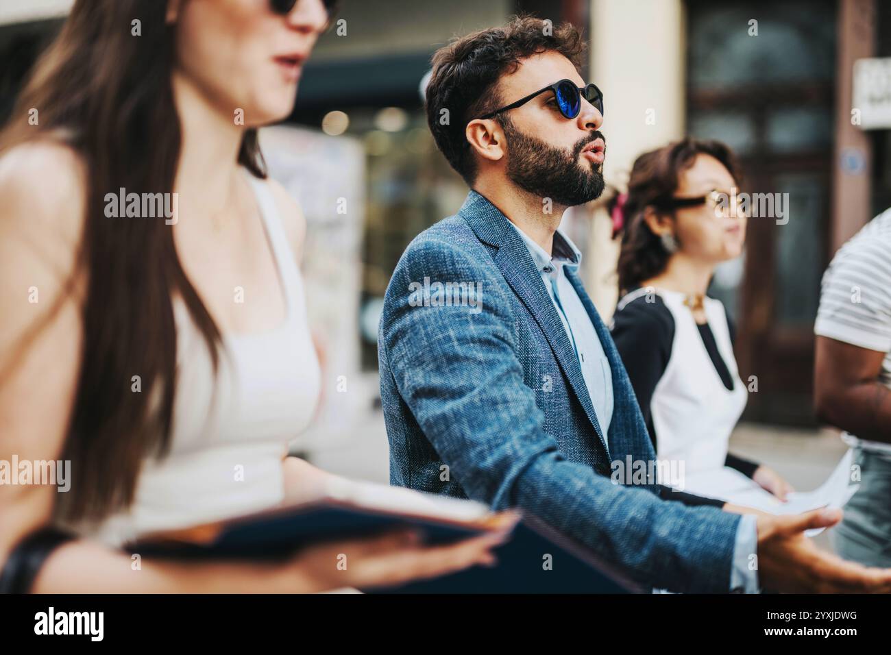 Corporate group outdoor session hi-res stock photography and images - Alamy