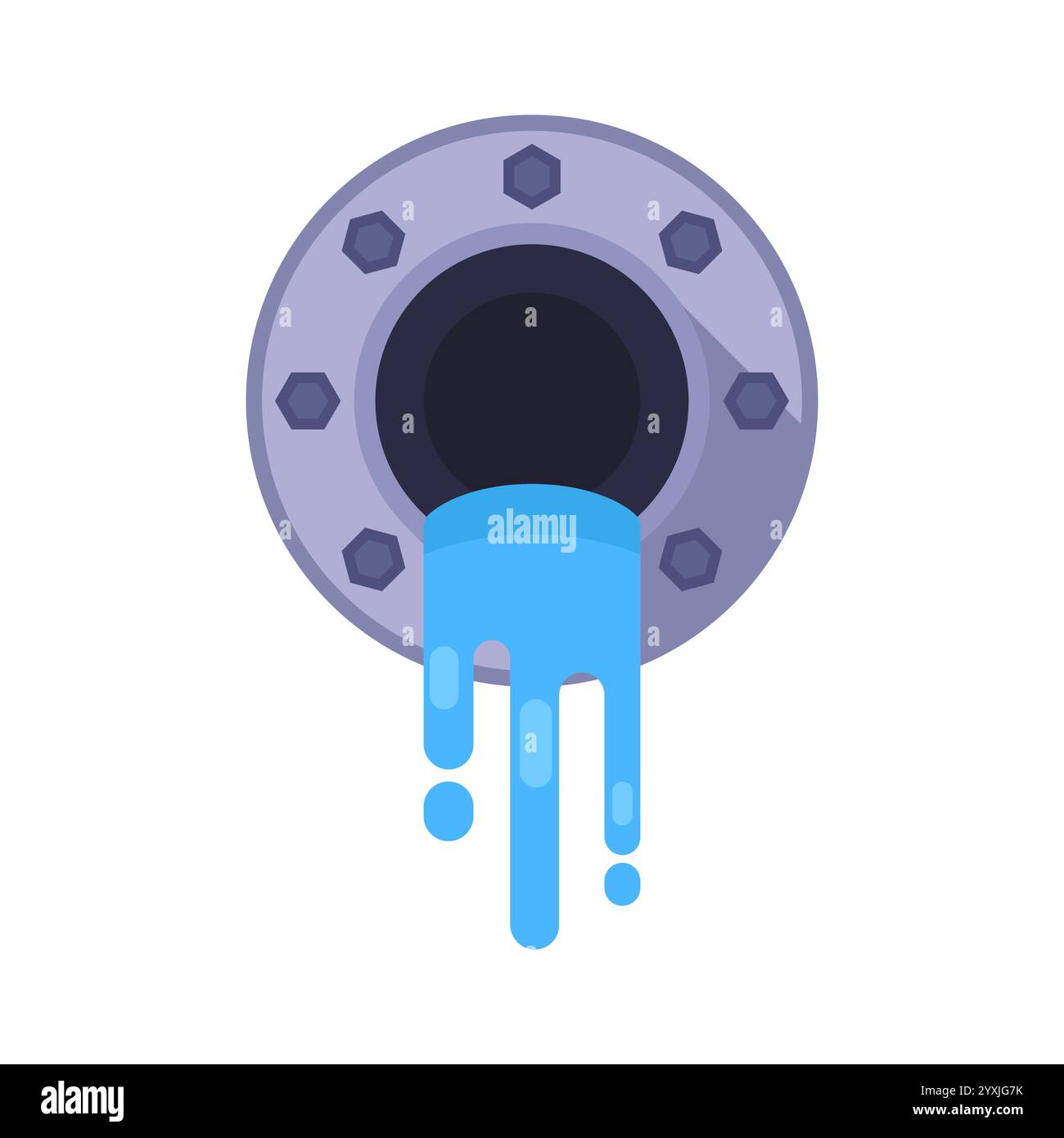 draining water from a pipe. waste water. water outlet Stock Vector ...