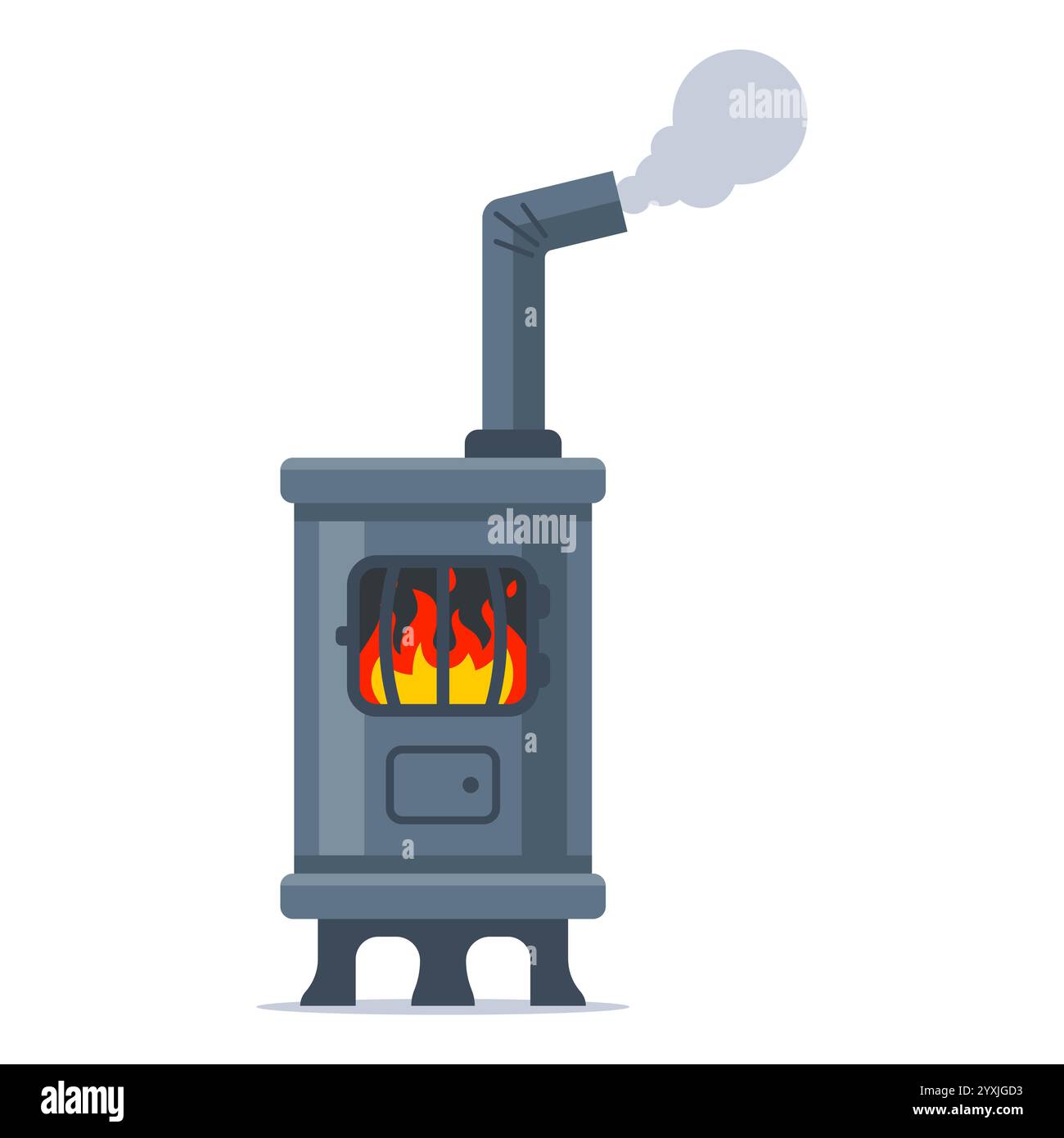 Vintage iron stove Stock Vector Images - Alamy
