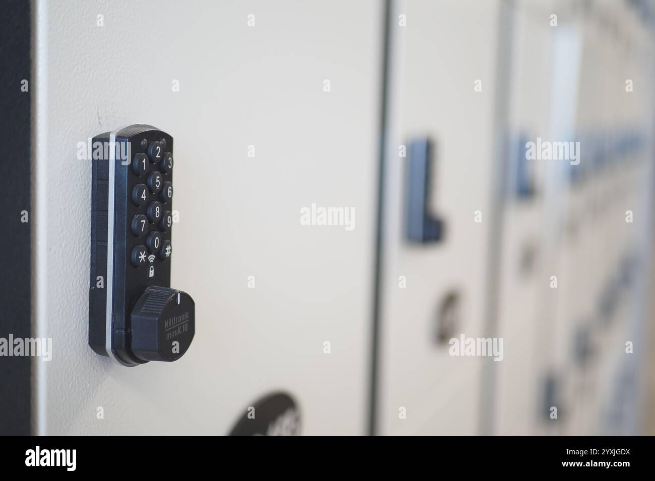 Modern lock mechanisms on lockers enhance safety and security Stock ...