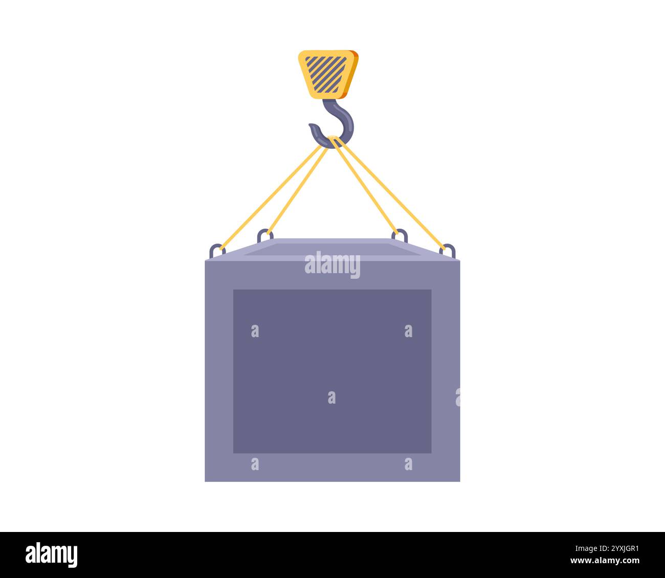 lift a load with a crane. carrying heavy objects at a construction site ...