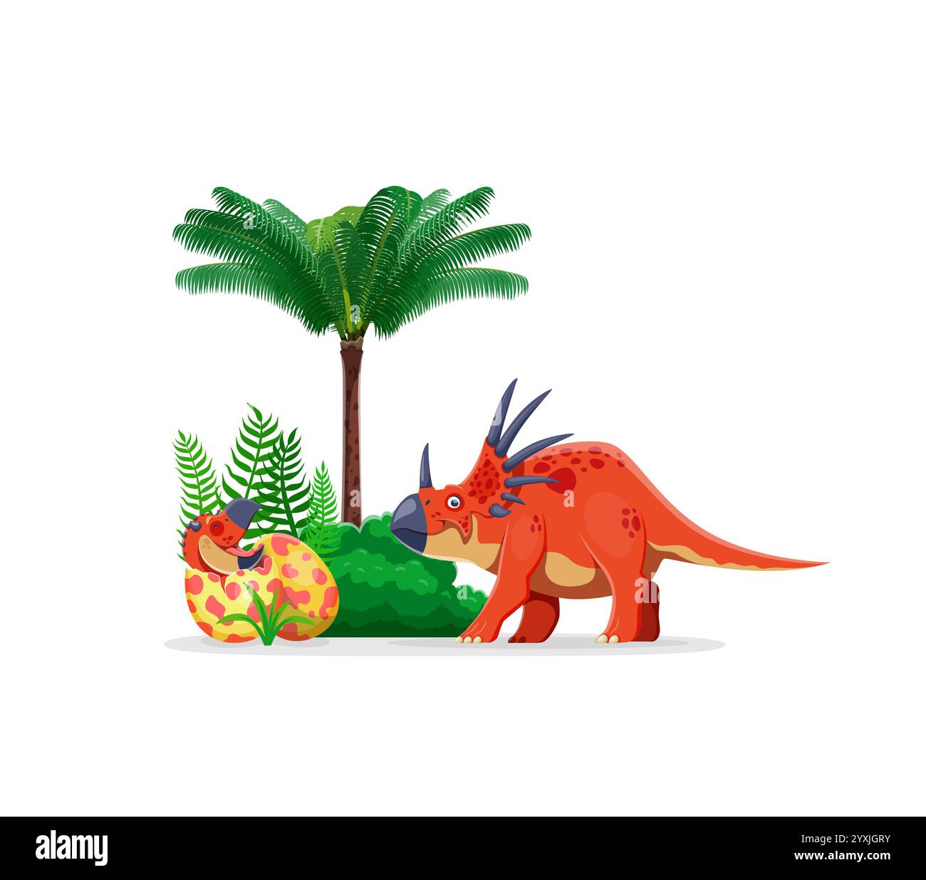 Paleontology Styracosaurus dinosaur funny character. Paleontology ...