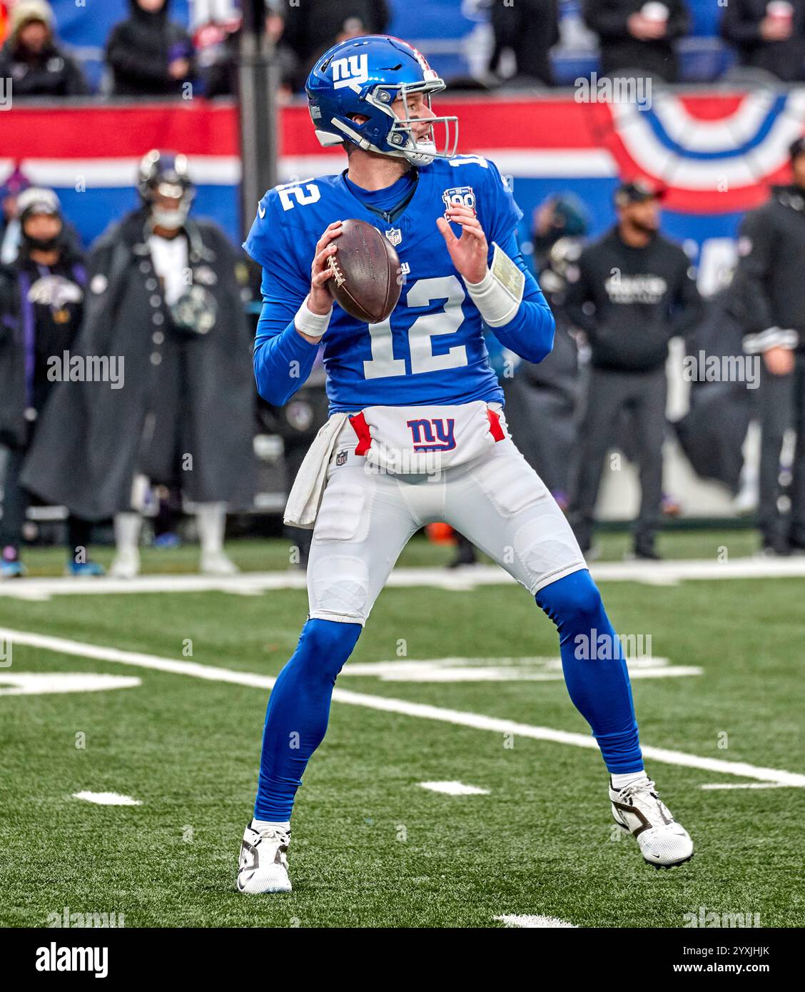 New York Giants quarterback Tim Boyle (12) looks to pass against the ...