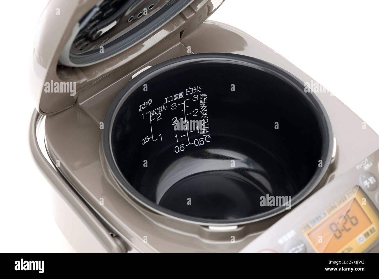 Rice cooker, Kitchen equipment electronic tools on white background ...