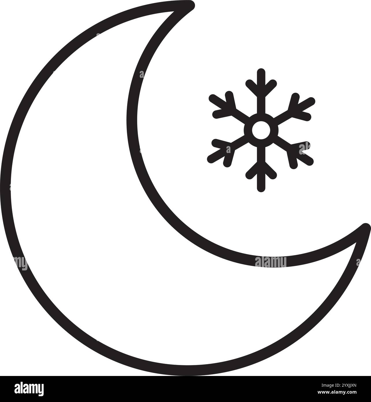 winter night weather icon Stock Vector Image & Art - Alamy