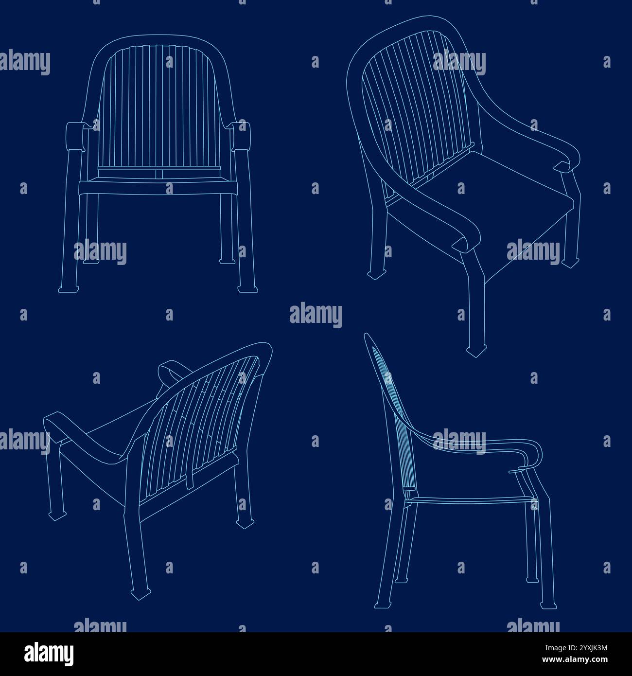 Plastic chair outside Stock Vector Images - Alamy