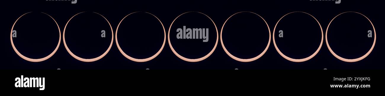 The October 14, 2023 annular solar eclipse, in a series of images ...