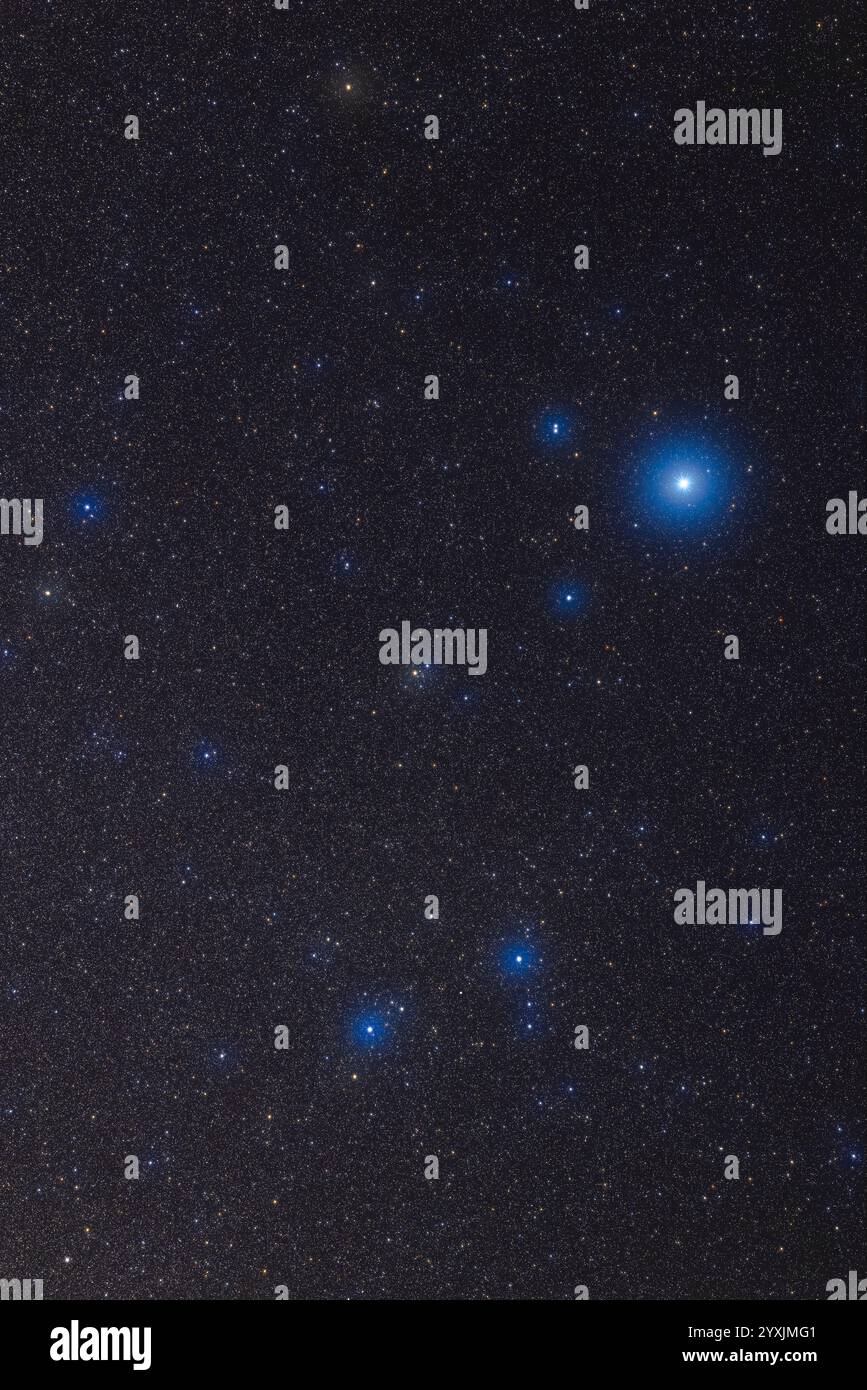 the constellation of Lyra the Harp, with the bright star Vega and the ...