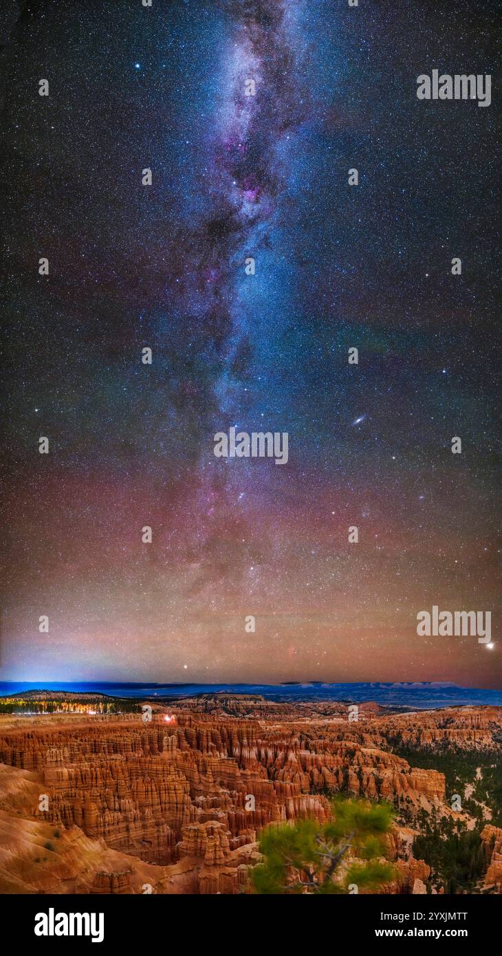 The northern hemisphere autumn Milky Way over the hoodoo formations of ...