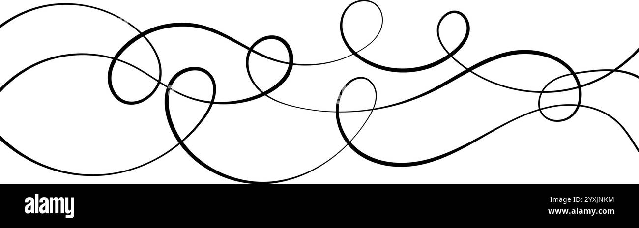 Black thin squiggle lines. Wavy wiggle stripes pattern decoration ...