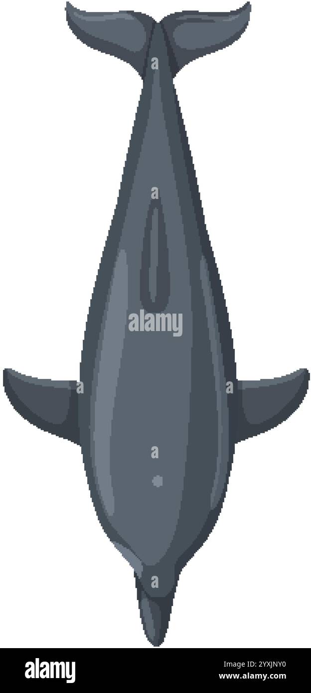 Dolphin swimming above water Stock Vector Images - Alamy