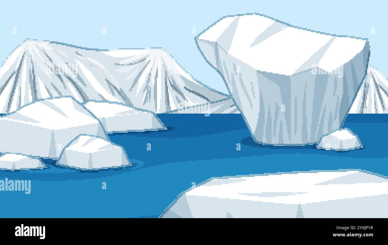 Floating frozen Stock Vector Images - Alamy