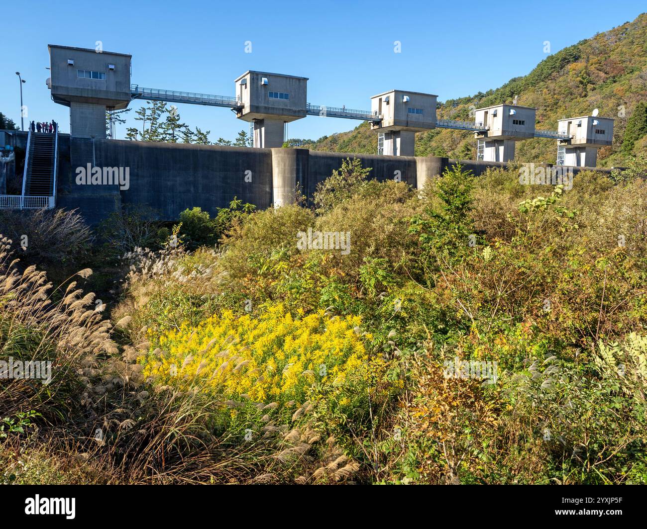 The floodgates at Fudai that saved the town from destruction in the ...