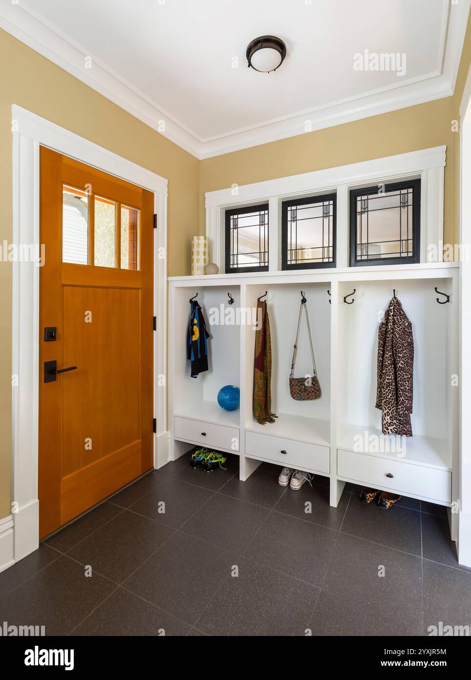 Back entrance and mudroom of house Stock Photo - Alamy