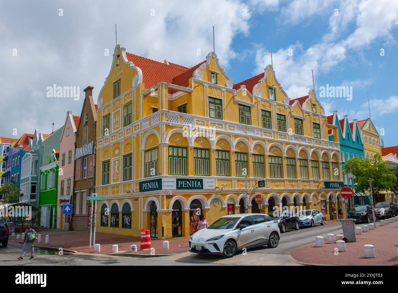 Penha building with Dutch style on Handelskade Street in Punda ...