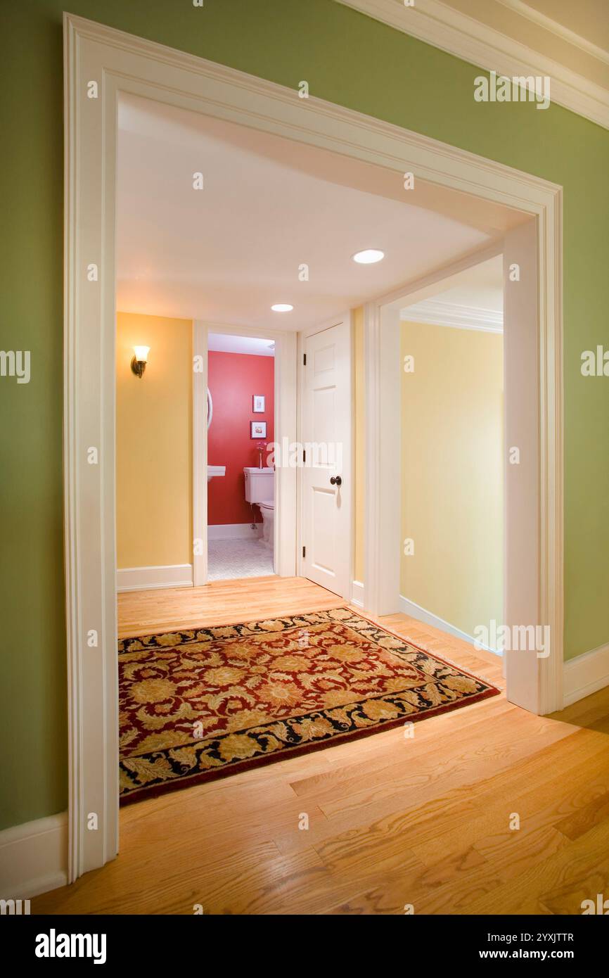 Hallway with bathroom visible Stock Photo - Alamy Hallway with bathroom visible Stock Photo - Alamy