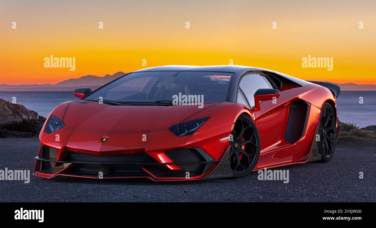 Lamborghini Aventador SVR Auto Veloce Stock Photo - Alamy