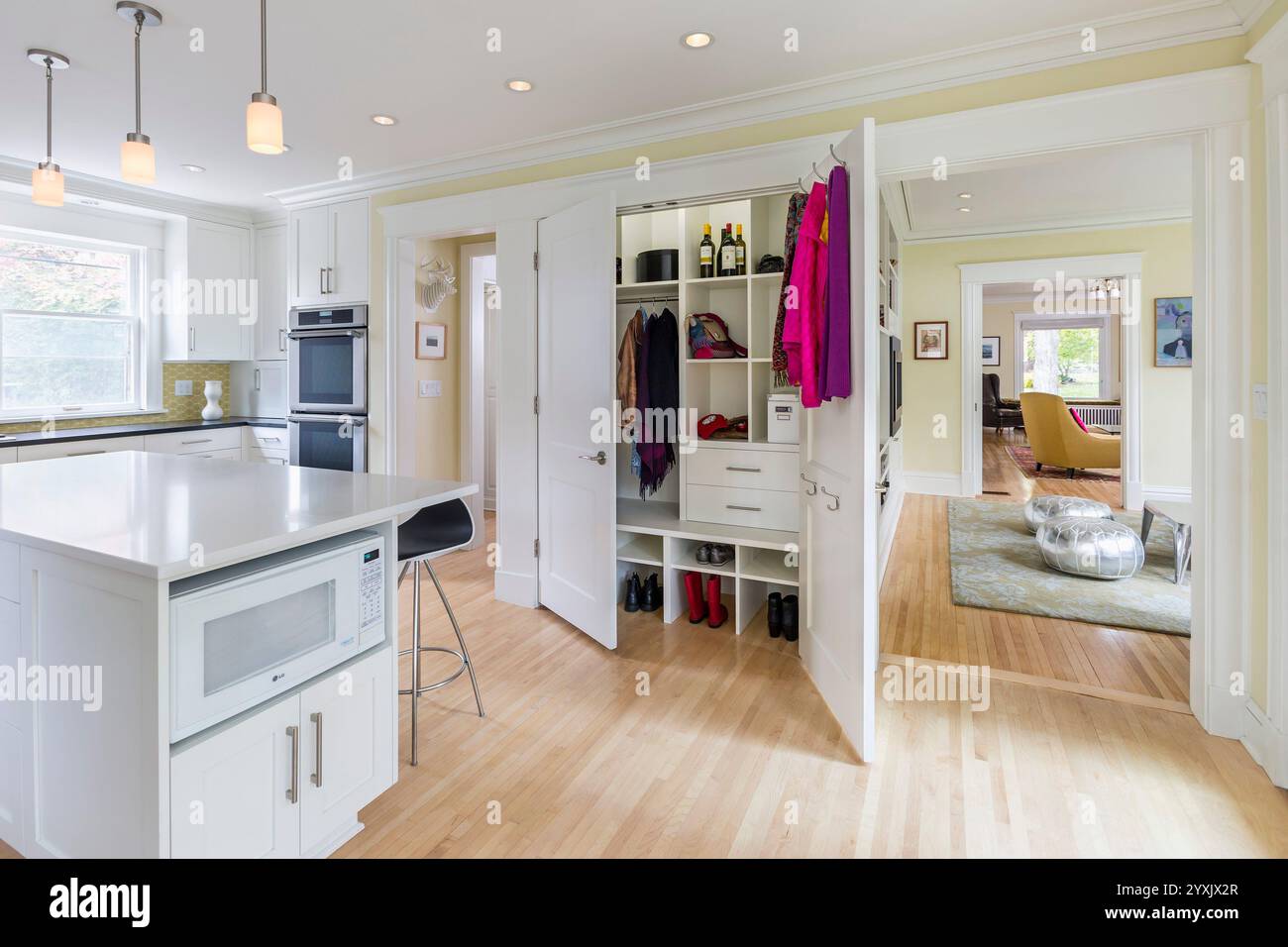 Mudroom hidden behind doors hi-res stock photography and images - Alamy