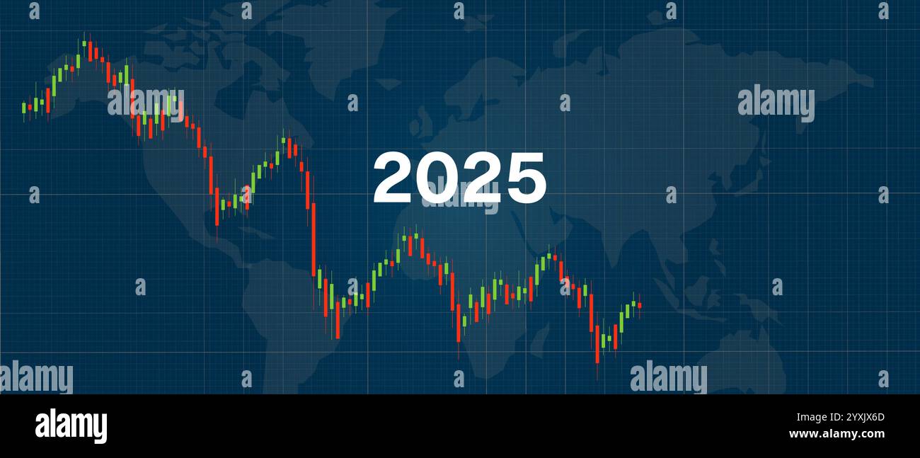 Economic downturn in 2025 chart down candle stick bearish stock crypto market prediction Stock ...