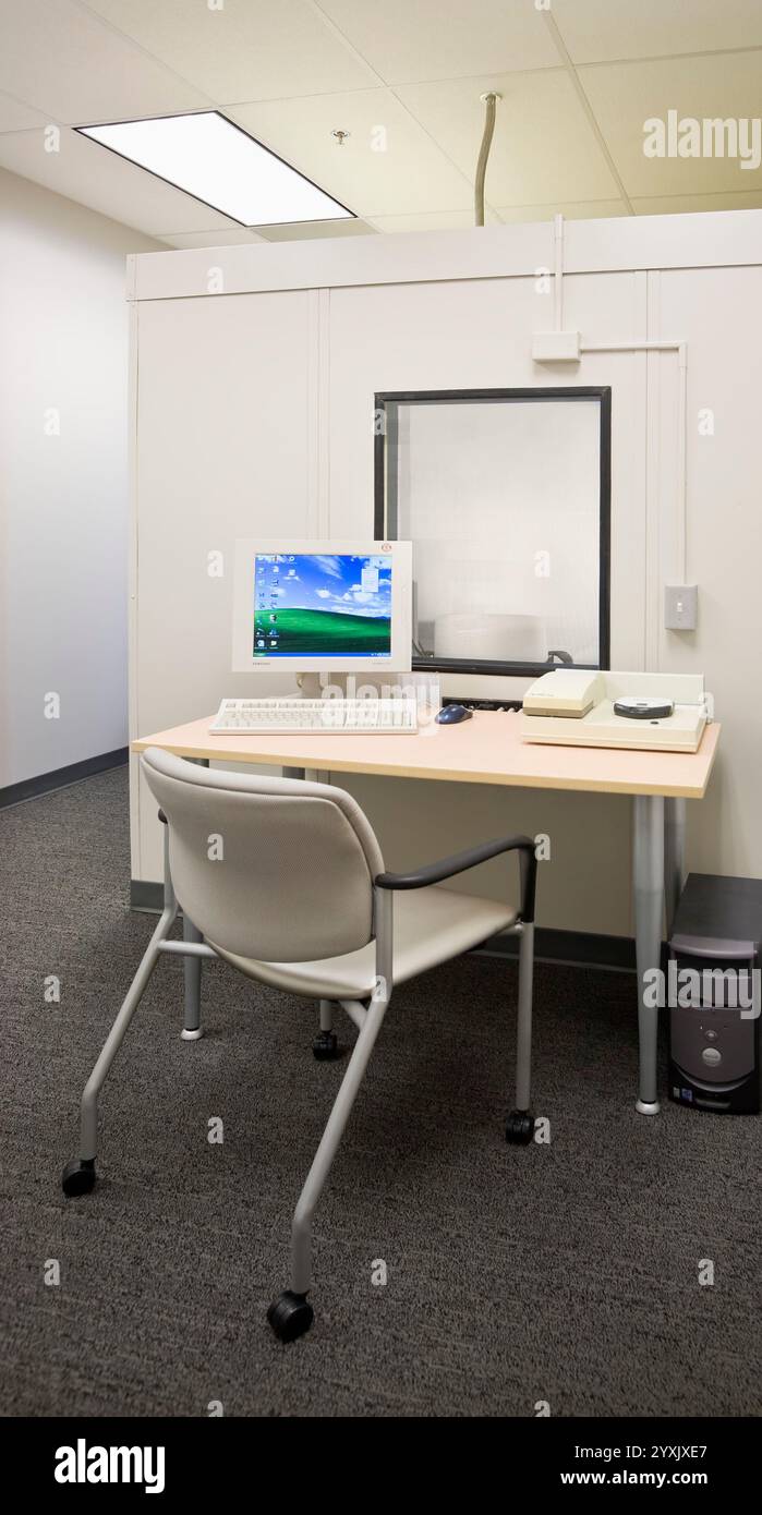 Room for testing hearing Stock Photo - Alamy