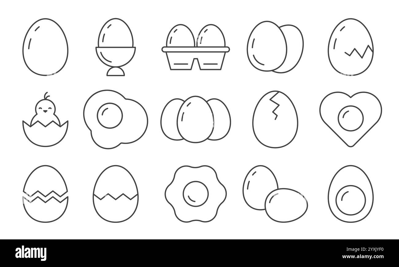 Set black easter eggs Cut Out Stock Images & Pictures - Alamy