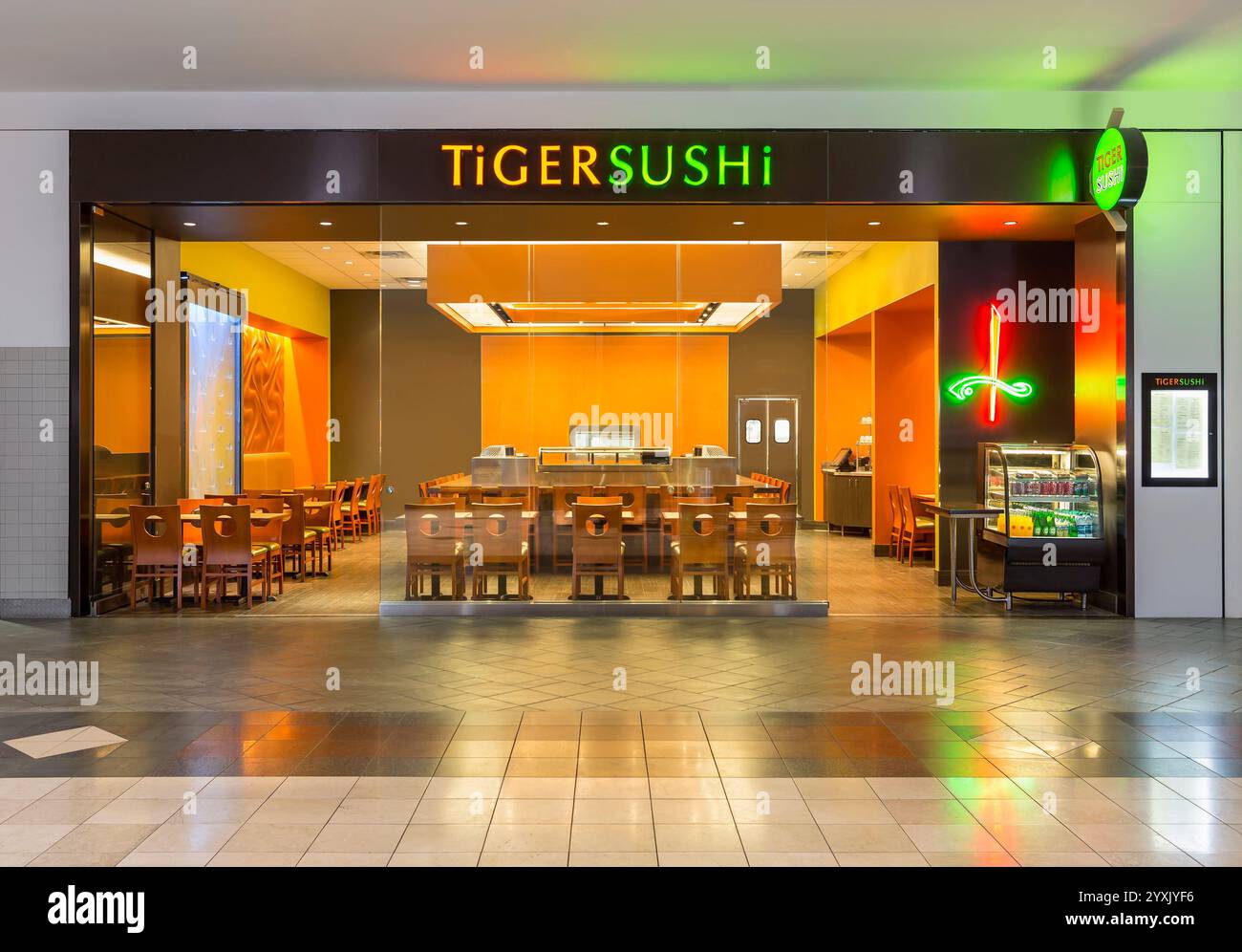 Front exterior of sushi restaurant in mall Stock Photo - Alamy