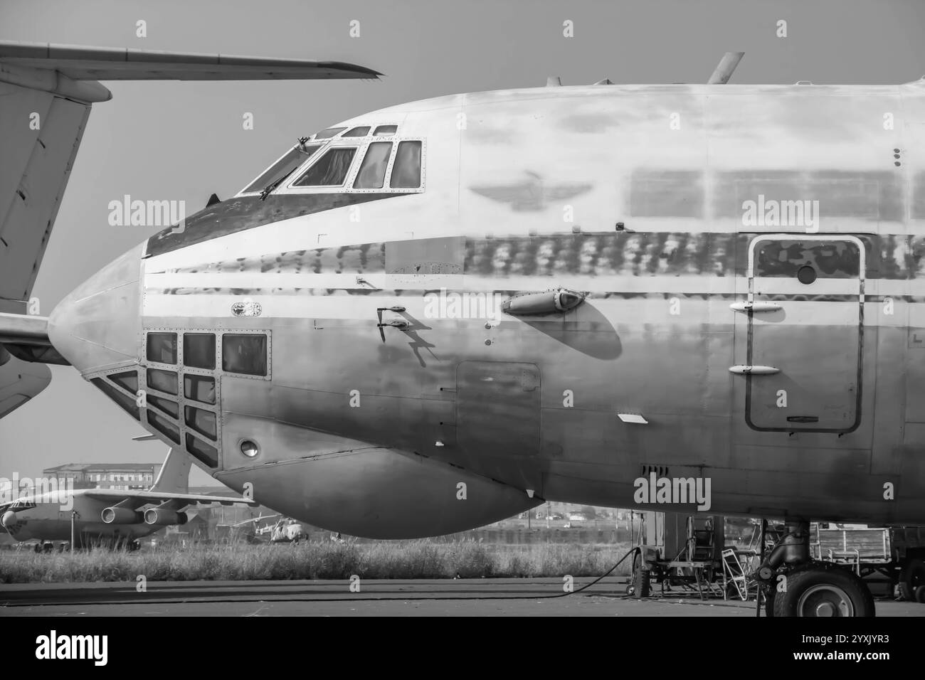 Plane. A large cargo airplane. Cargo airplane on airport. Airplane ...