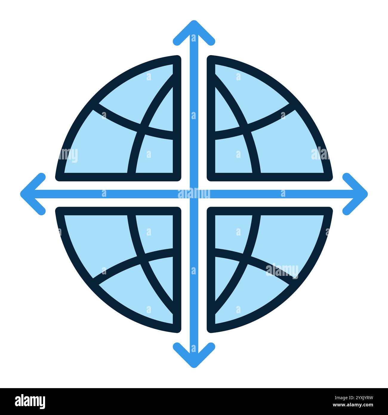 Multipolarity and International Relations vector concept blue icon or ...