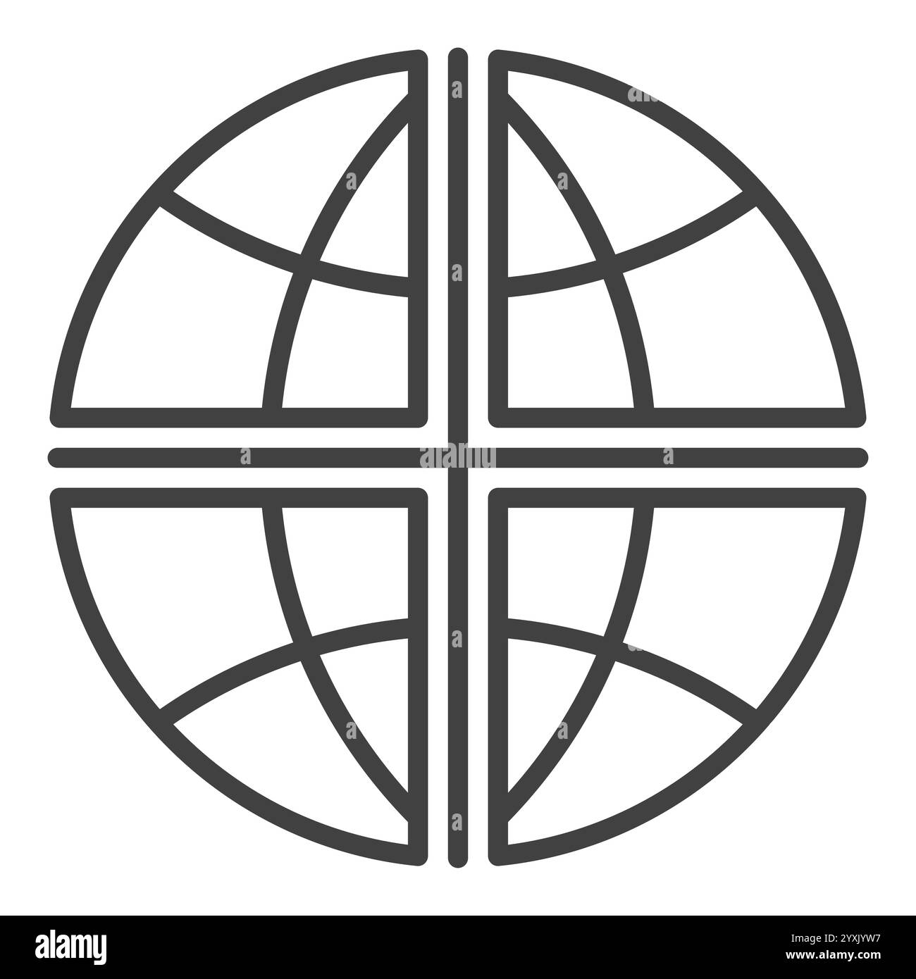 Earth Globe International Relations vector linear icon or symbol Stock ...