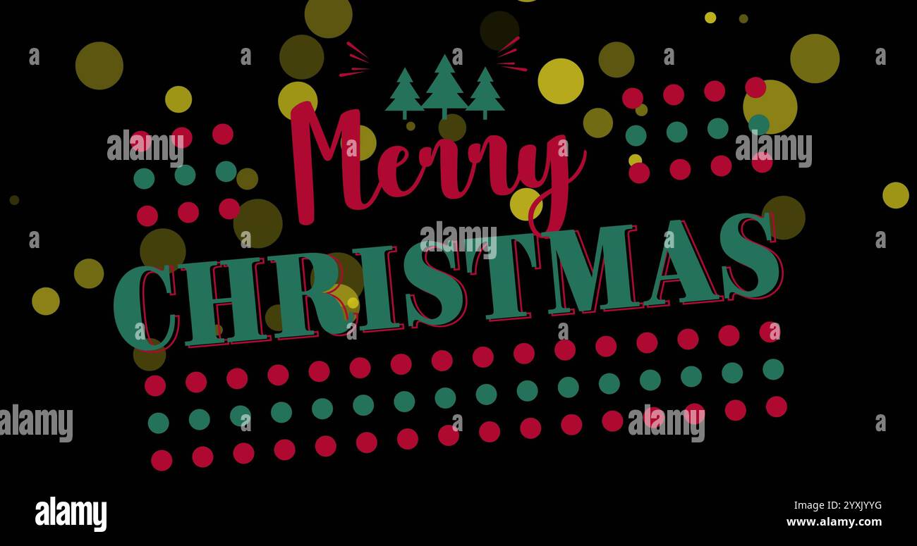 Christmas greetings text with decorations on a white background. The ...