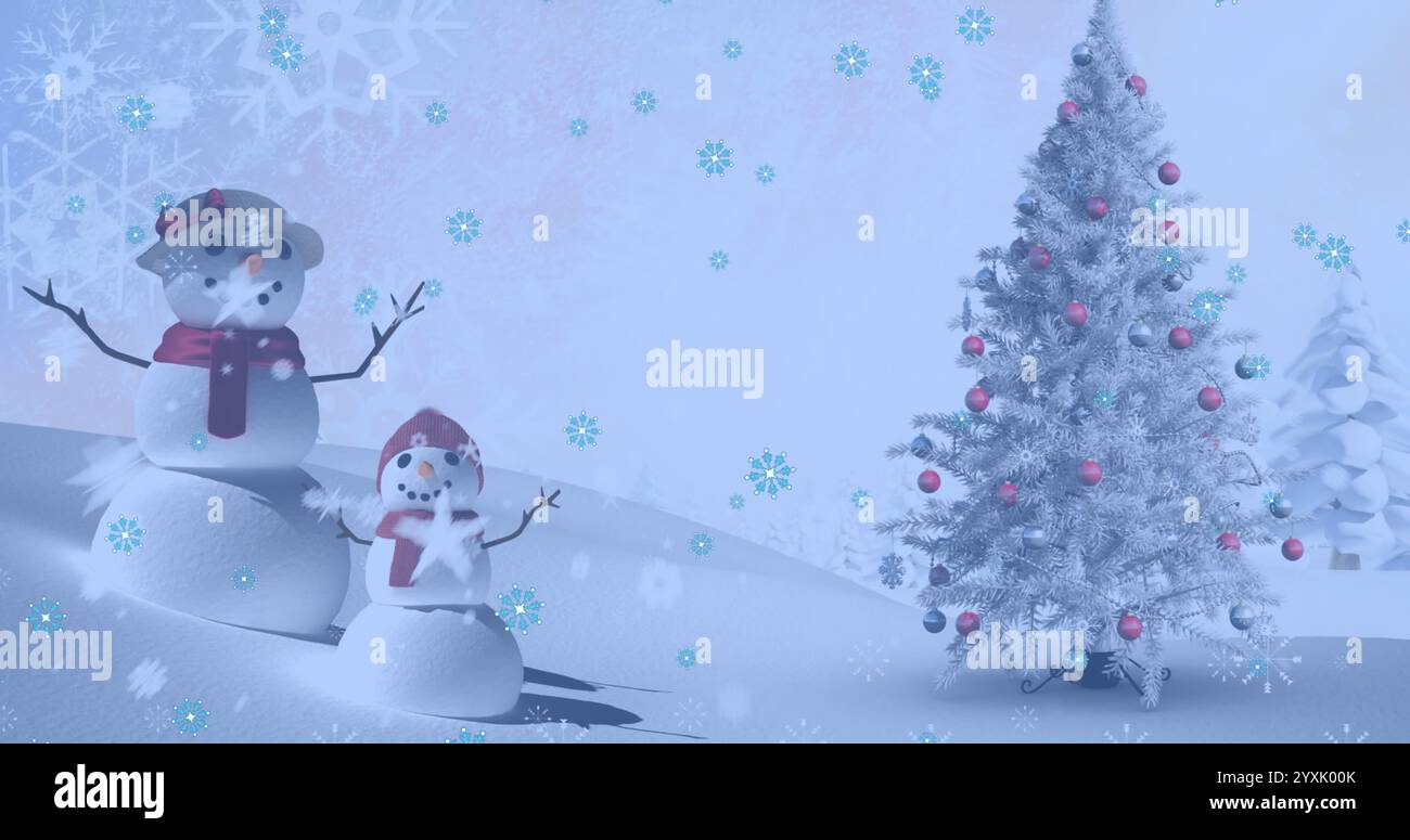 Animation winter scenery snowman snow hi-res stock photography and ...